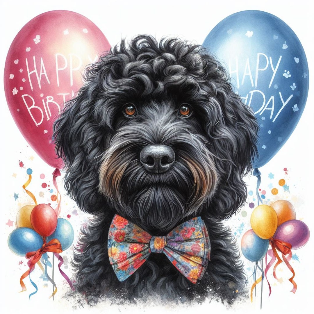 Black Cockapoo Greeting Birthday Card - Etsy
