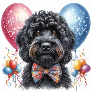 Black Cockapoo Greeting Birthday Card - Etsy UK