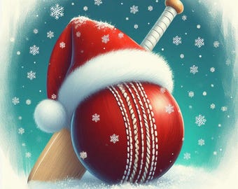 Personalised Cricket Christmas Card, Christmas Card for Cricket Fan ...