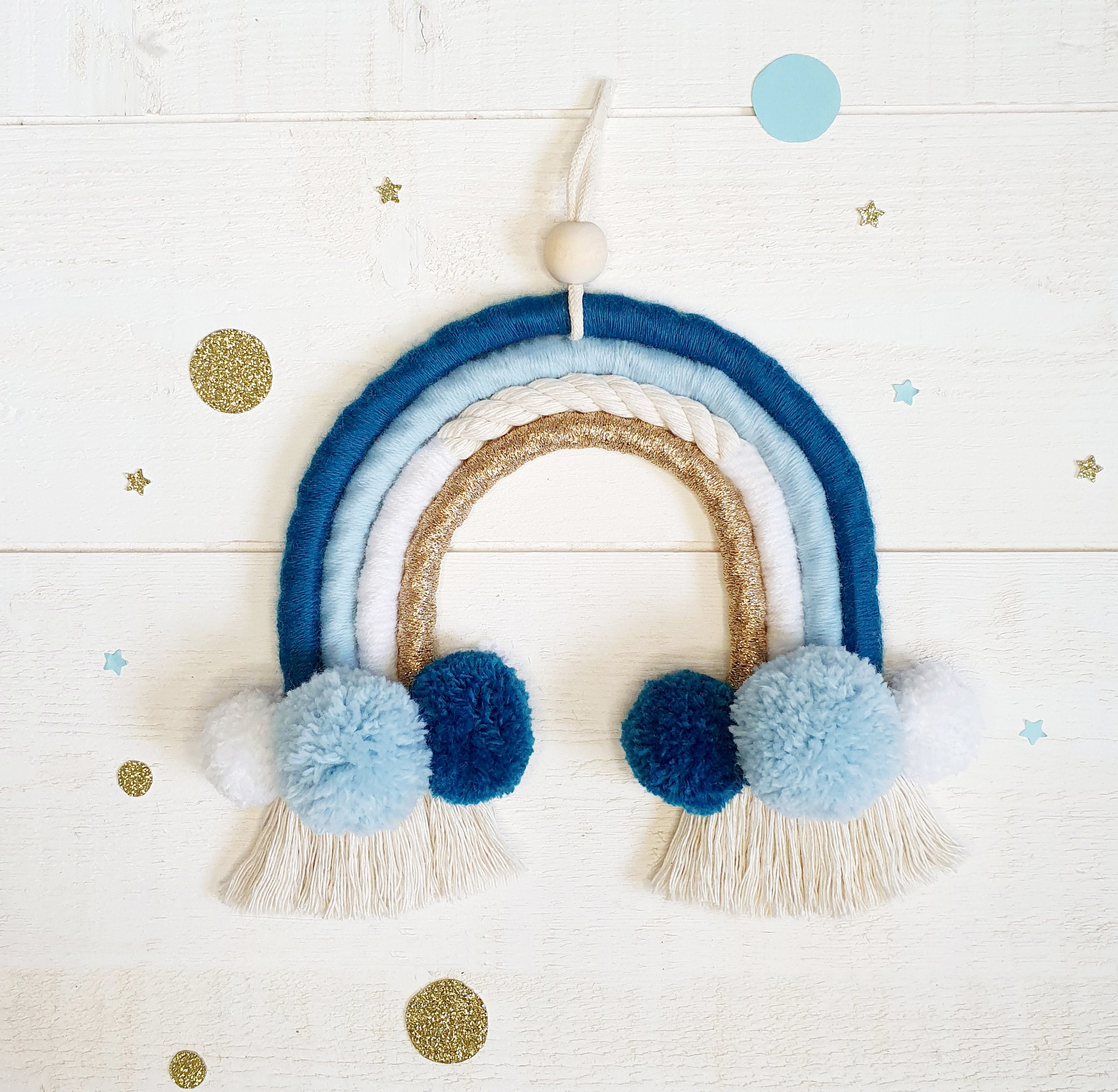 Arc en ciel en macramé 4 branches personnalisable - Etsy France