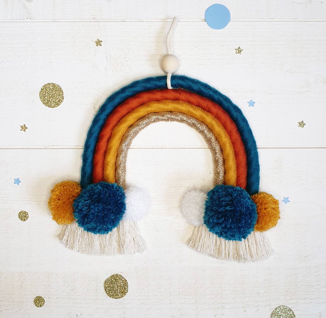Arc en ciel en macramé 4 branches personnalisable - Etsy France