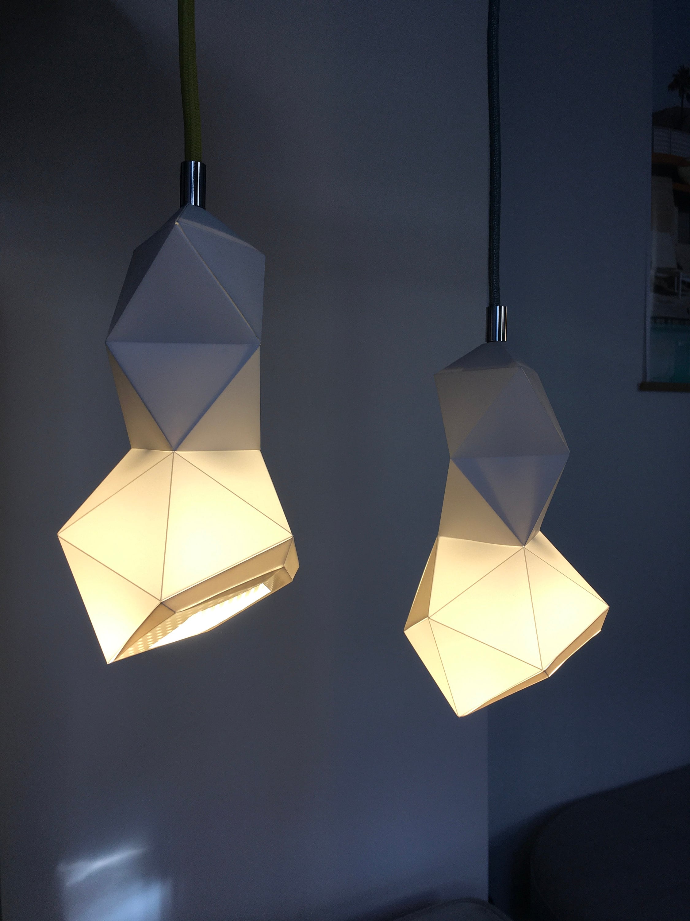 Origamileuchte⎪Origamilampe⎪Origami Hängeleuchte Papier⎪handgefertigt ...