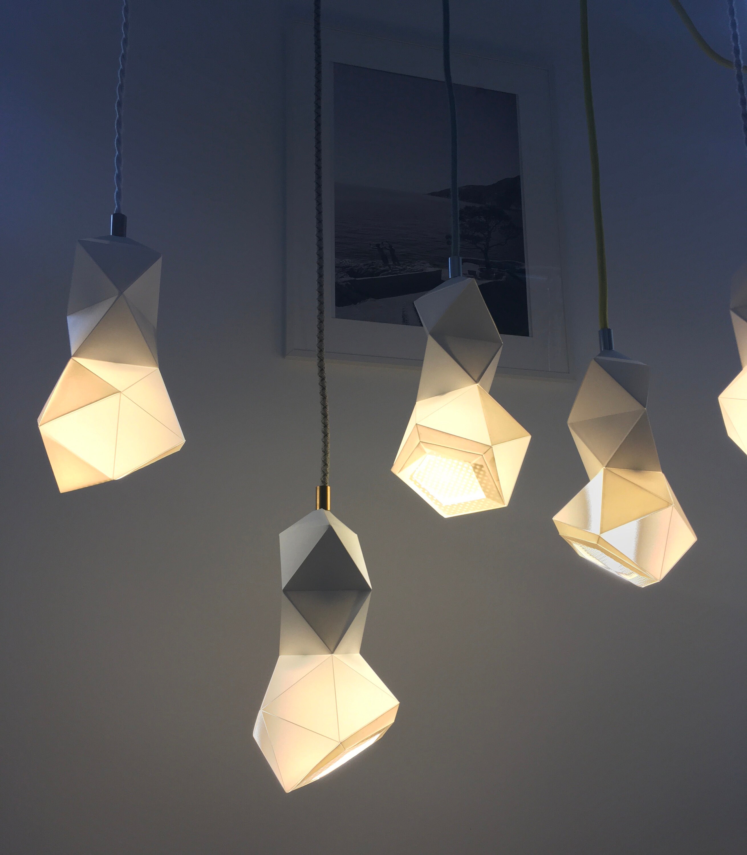 Origamileuchte⎪Origamilampe⎪Origami Hängeleuchte Papier⎪handgefertigt ...