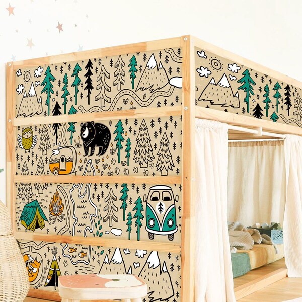 Ikea Kura Bed Decals Boys - Etsy