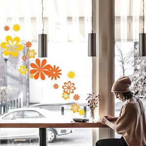 Flower Window Decal, Shop Spring Decal, Easter Retail Window Decals ...