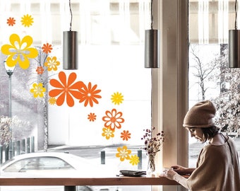 Spring Wreath Window Sticker Spring Window Sticker - Etsy