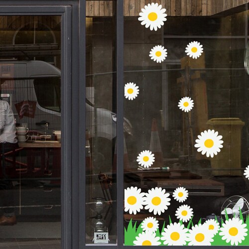 Flower Window Decal Shop Spring Decal Easter Retail Window - Etsy