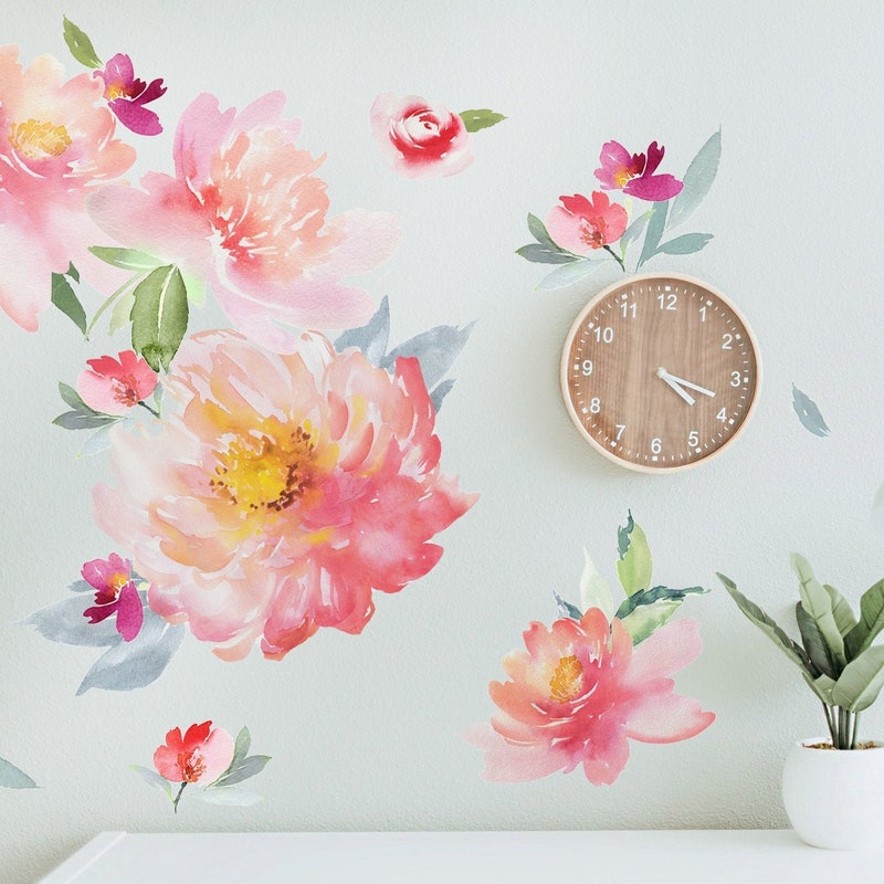 Floral Decal - Etsy