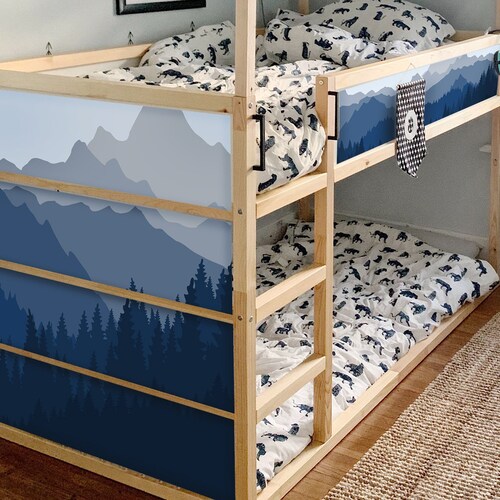 IKEA KURA Bunk Bed Decals Stickers Bed Wraps DIY Ikea Hack | Etsy
