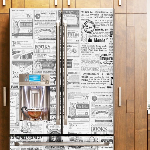 Retro Fridge Wrap Vintage Fridge Decals Fridge Vinyl Wrap - Etsy