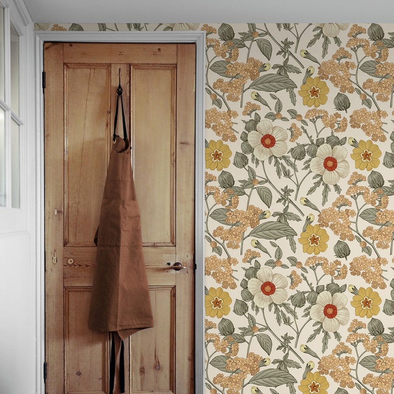 Yellow Removable Wallpaper - Etsy