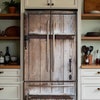 Rustic Red Barn Wood Farmhouse Refrigerator Fridge Freezer Wrap Side by ...