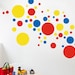 75 Rainbow Polka Dot Wall Decals, Kindergarten Classroom Decor ...