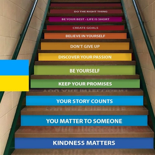 Motivational Stair Decals for School Staircase Quotes Decals - Etsy