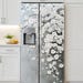 Fridge Wrap Floral Cherry Blossoms, Refrigerator Wrap Vinyl Decal: Side ...