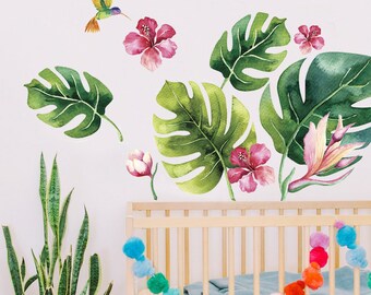 Tropical Wall Decal | Etsy