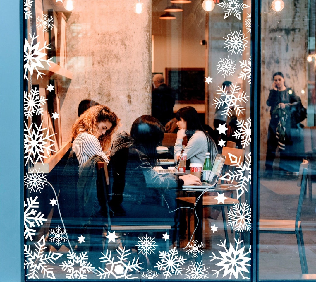 Big Snowflakes Decals, Winter Window Decals, Christmas Window ...