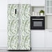 Fridge Wrap Vintage Botanical Fern, Refrigerator Wrap Vinyl Side by ...