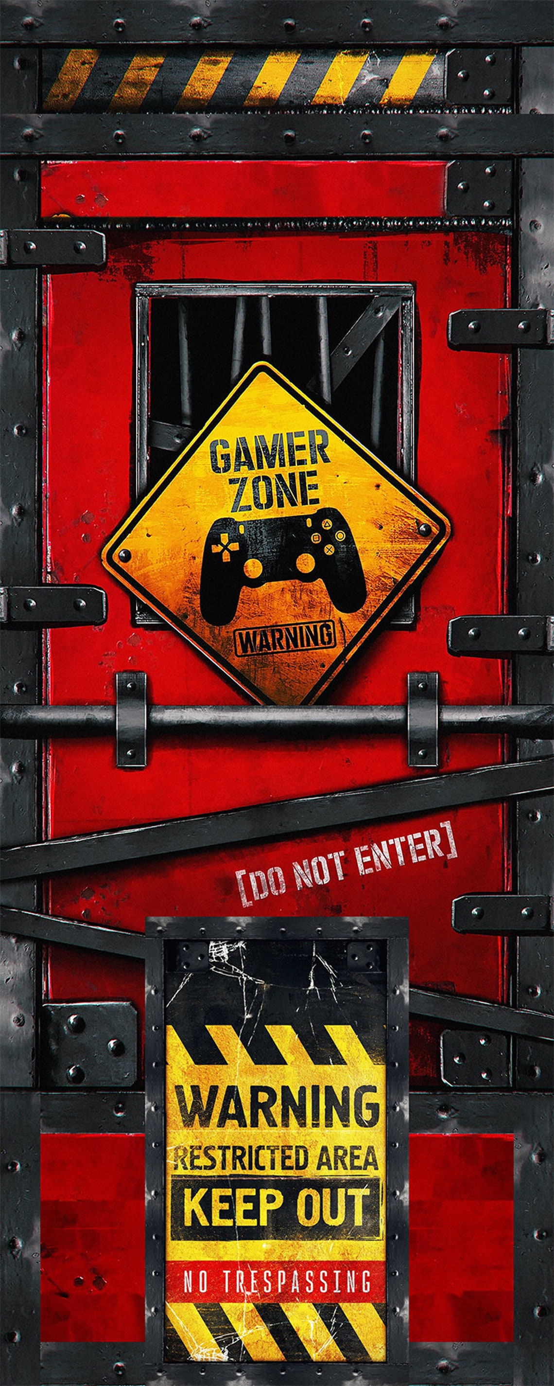 Game Room Door Mural, Door Wrap, Metal Door Mural for Boys Room, Door ...