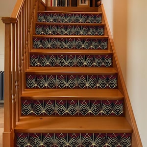 Stair Riser Decals Art Deco, Stair Decals, Staircase Decal Peel & Stick ...