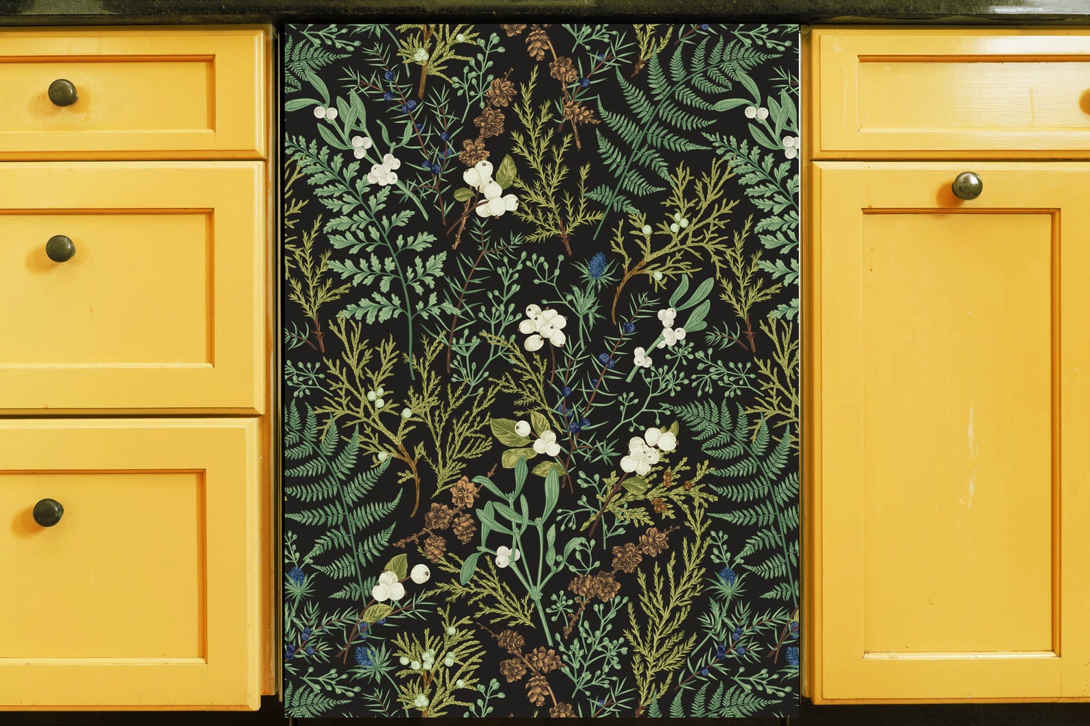 MINI Fridge Wrap Floral Mini Fridge Decal Vinyl Vintage Botanical RV ...