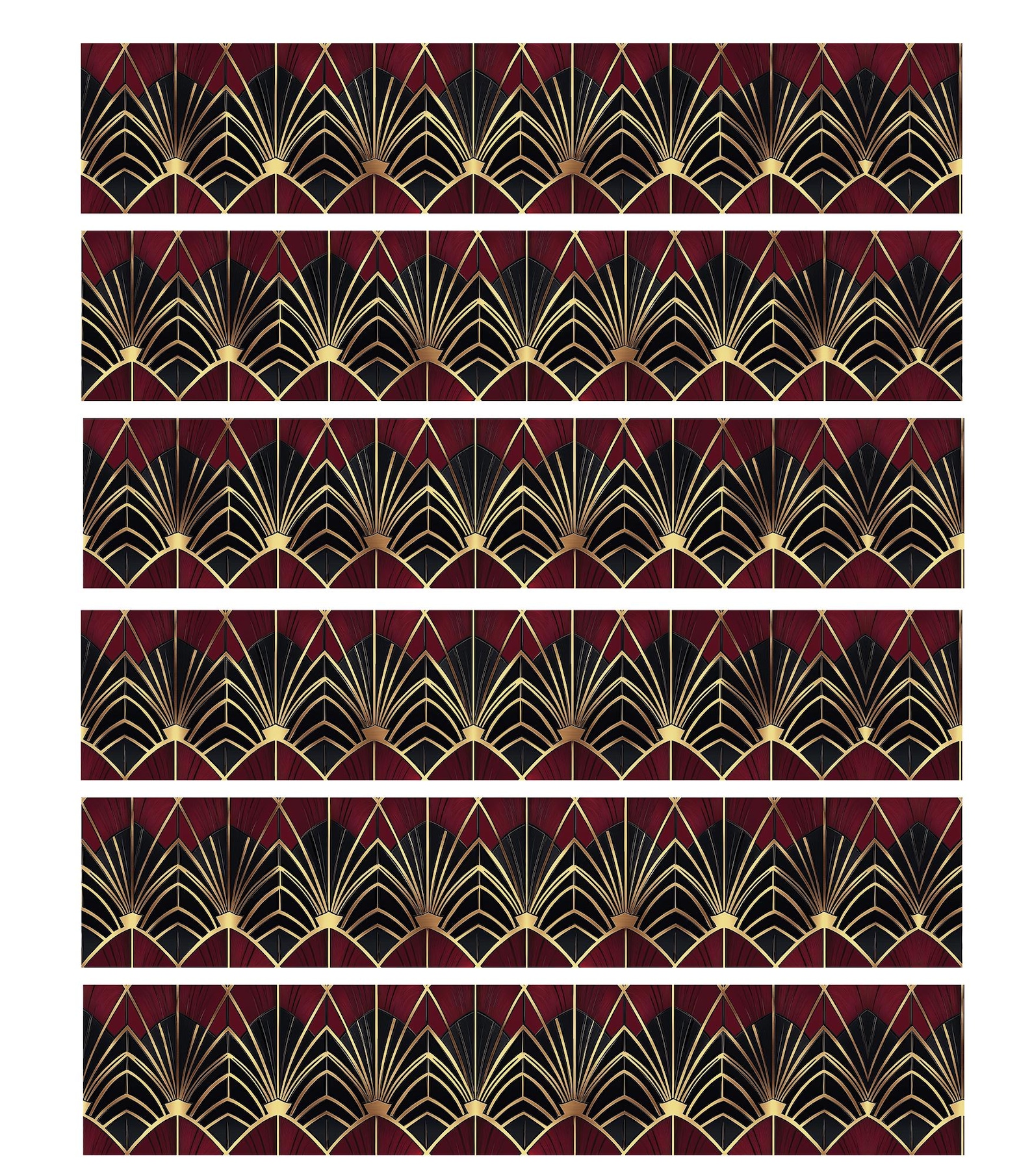 Stair Riser Decals Art Deco, Stair Decals, Staircase Decal Peel & Stick ...