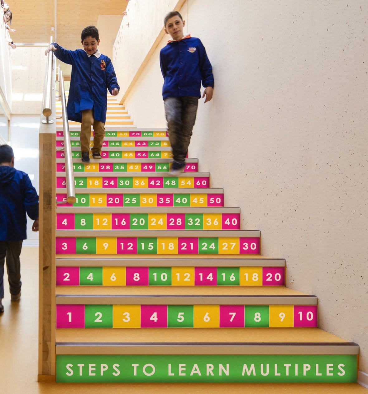 Math Stair Decal Stair Decals School Math Facts - Etsy