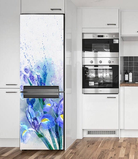 Fridge Wrap Vinyl Watercolor Flower Skin Fridge Fridge - Etsy