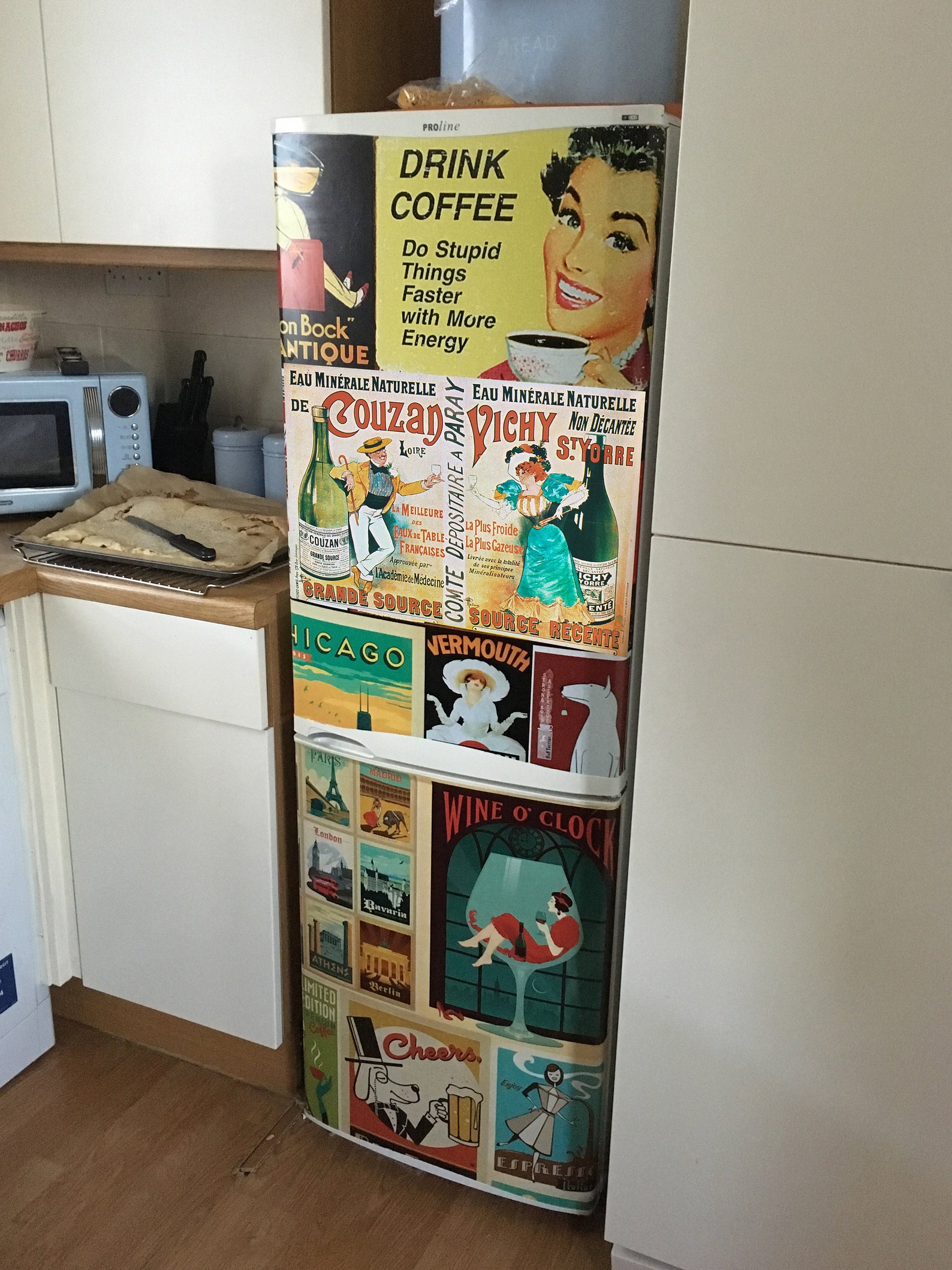 Retro MINI Fridge Wrap Vintage Fridge Decals Mini Refrigerator Decals ...