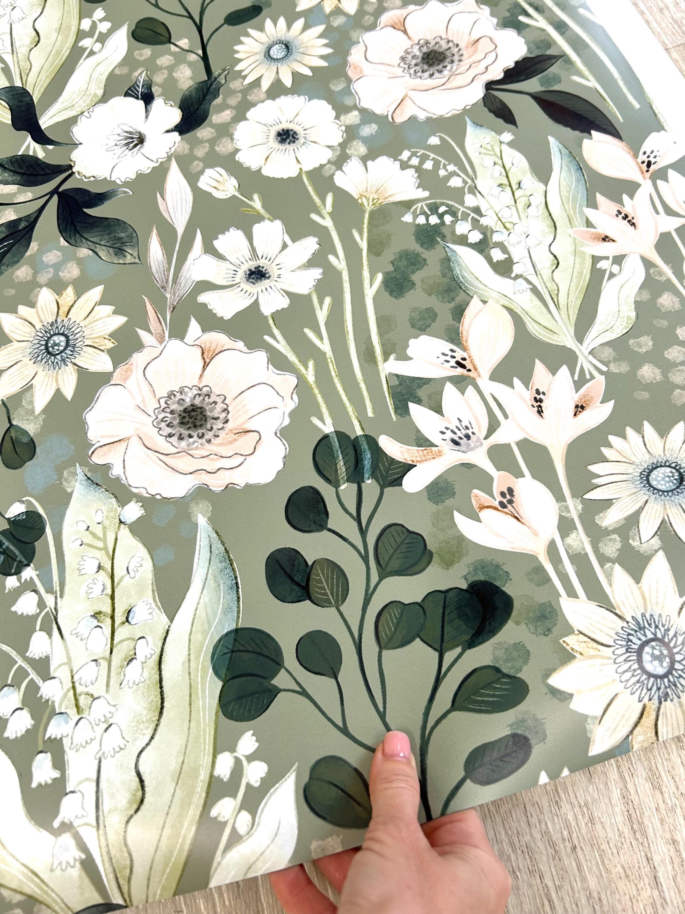 Fridge Wrap Floral Vinyl, Refrigerator Wrap Side by Side Top Bottom ...