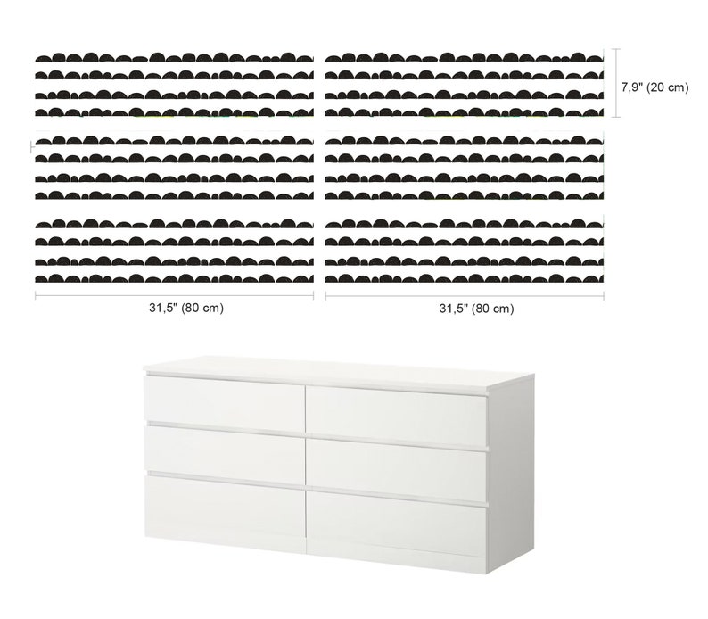 IKEA Malm Dresser Decal Ikea Dresser Stickers Malmdecal | Etsy