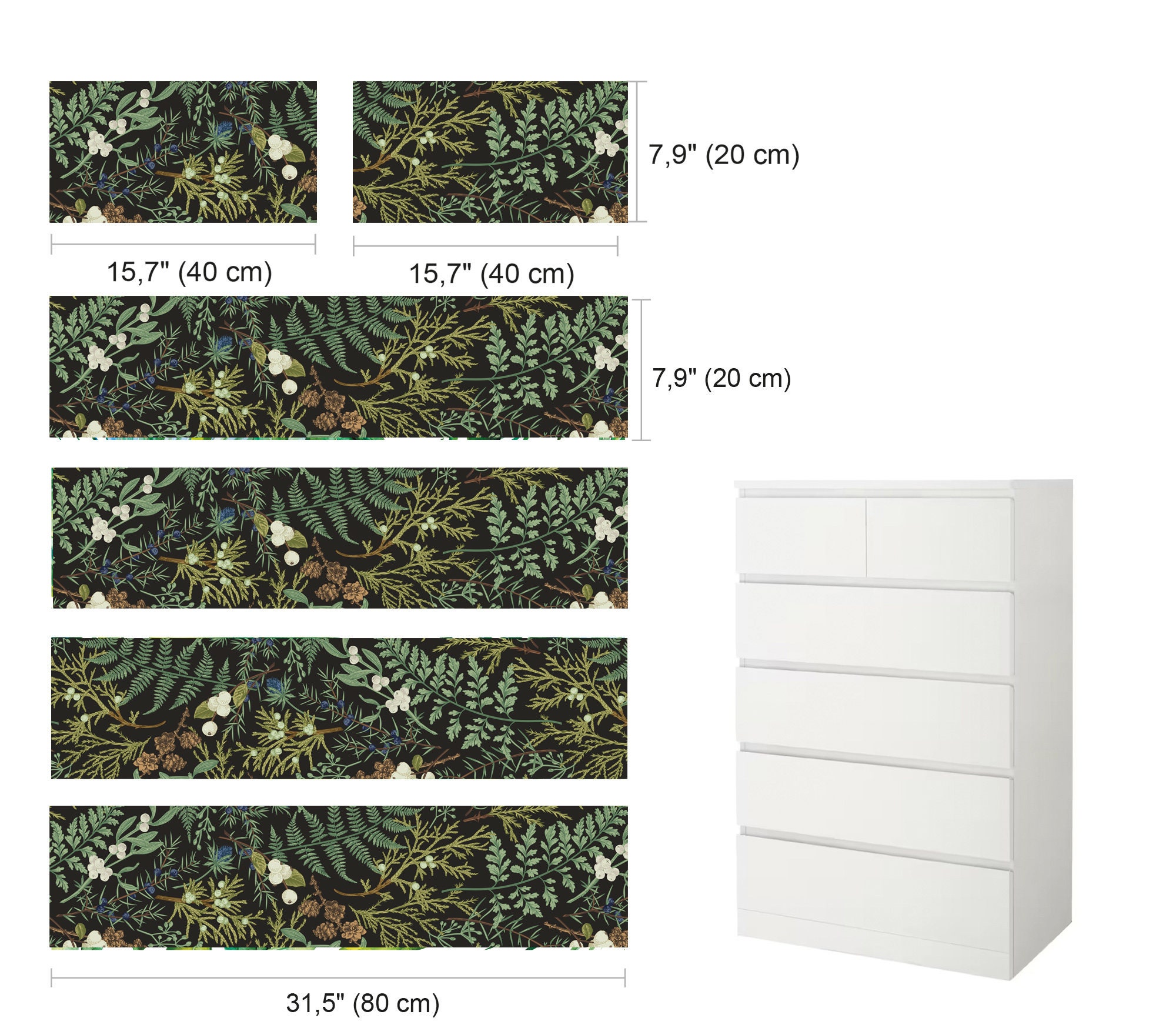 IKEA Malm Dresser Decal Ikea Dresser Stickers Malmdecal - Etsy UK