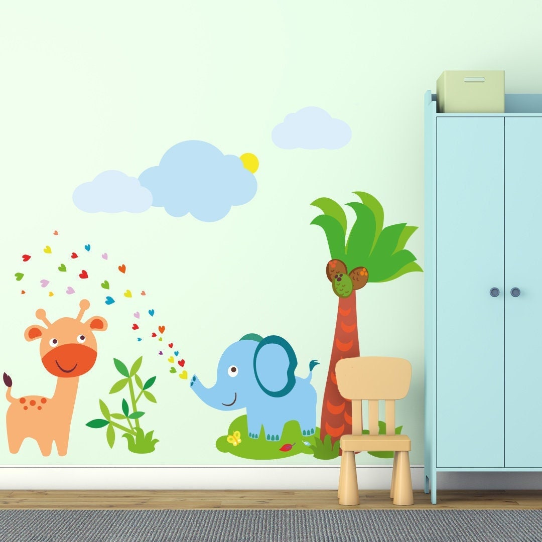 Jungle Safari Decal Vinyl Jungle Safari Decal Jungle Decal - Etsy