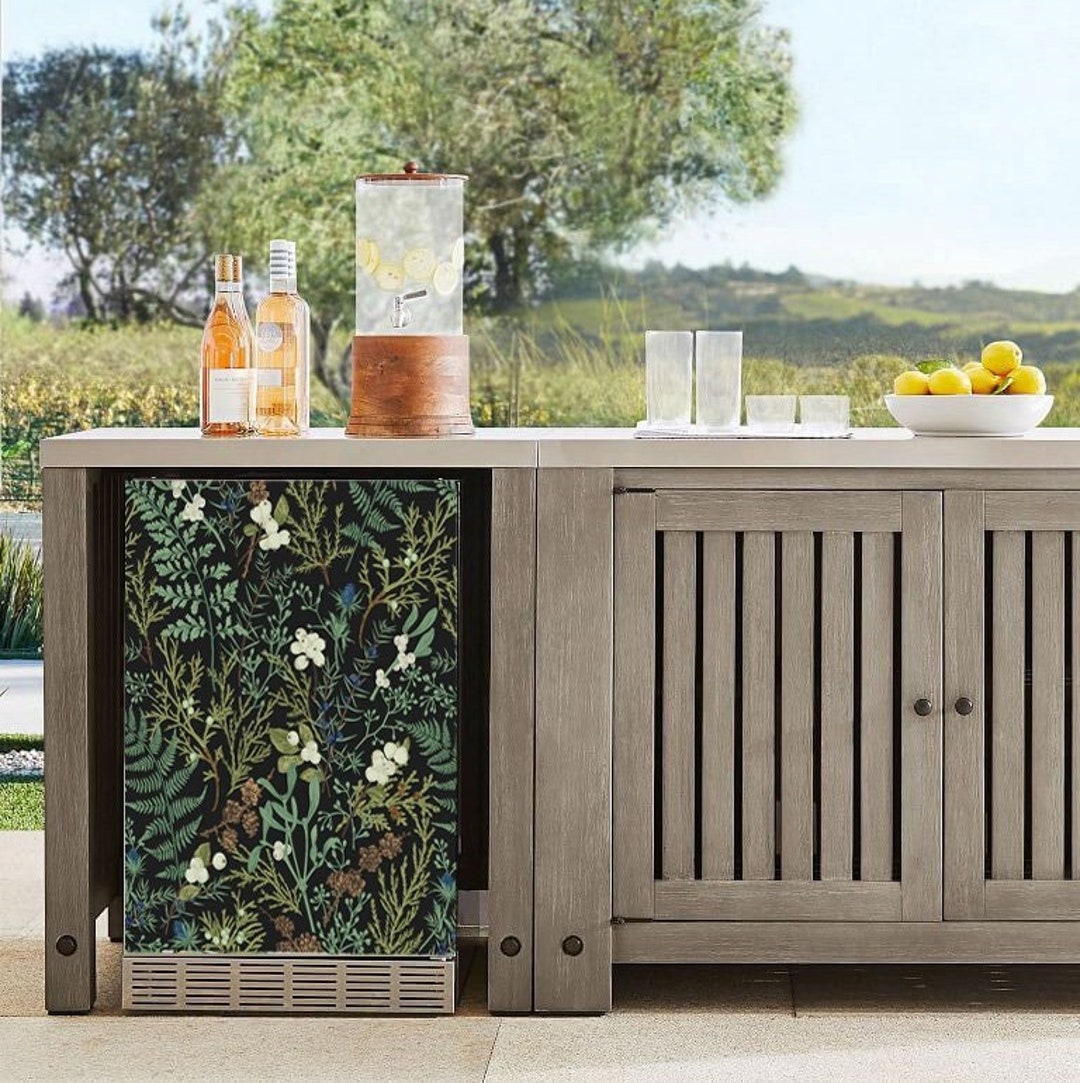 MINI Fridge Wrap Floral Mini Fridge Decal Vinyl Vintage Botanical RV ...