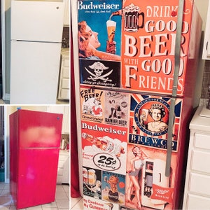 MINI Fridge Decal Beer, Beer Fridge Wrap, Bar Fridge Decal, Rv Fridge ...