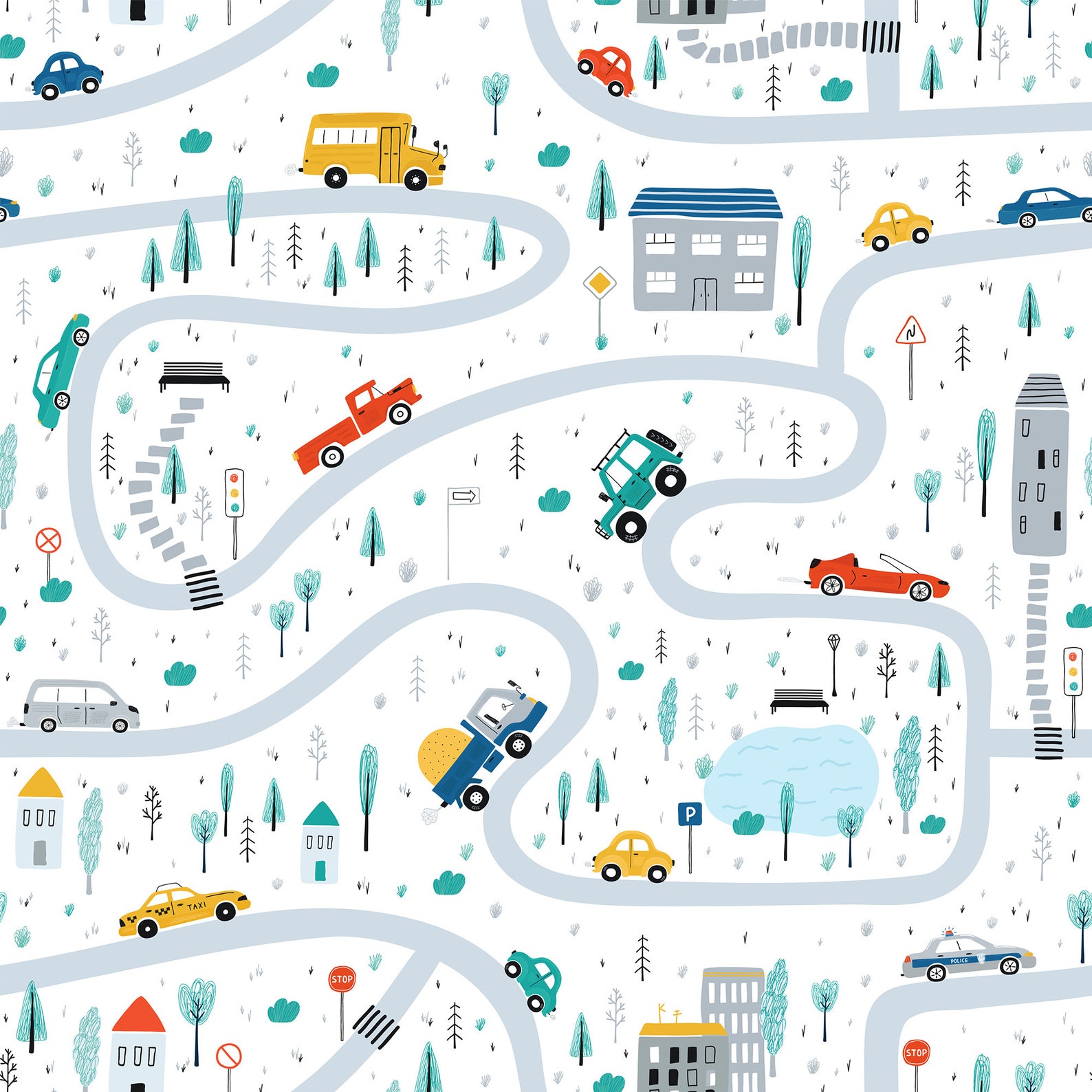 Kids Wallpaper Car Wallpaper for Boys Room Boys Wallpaper - Etsy
