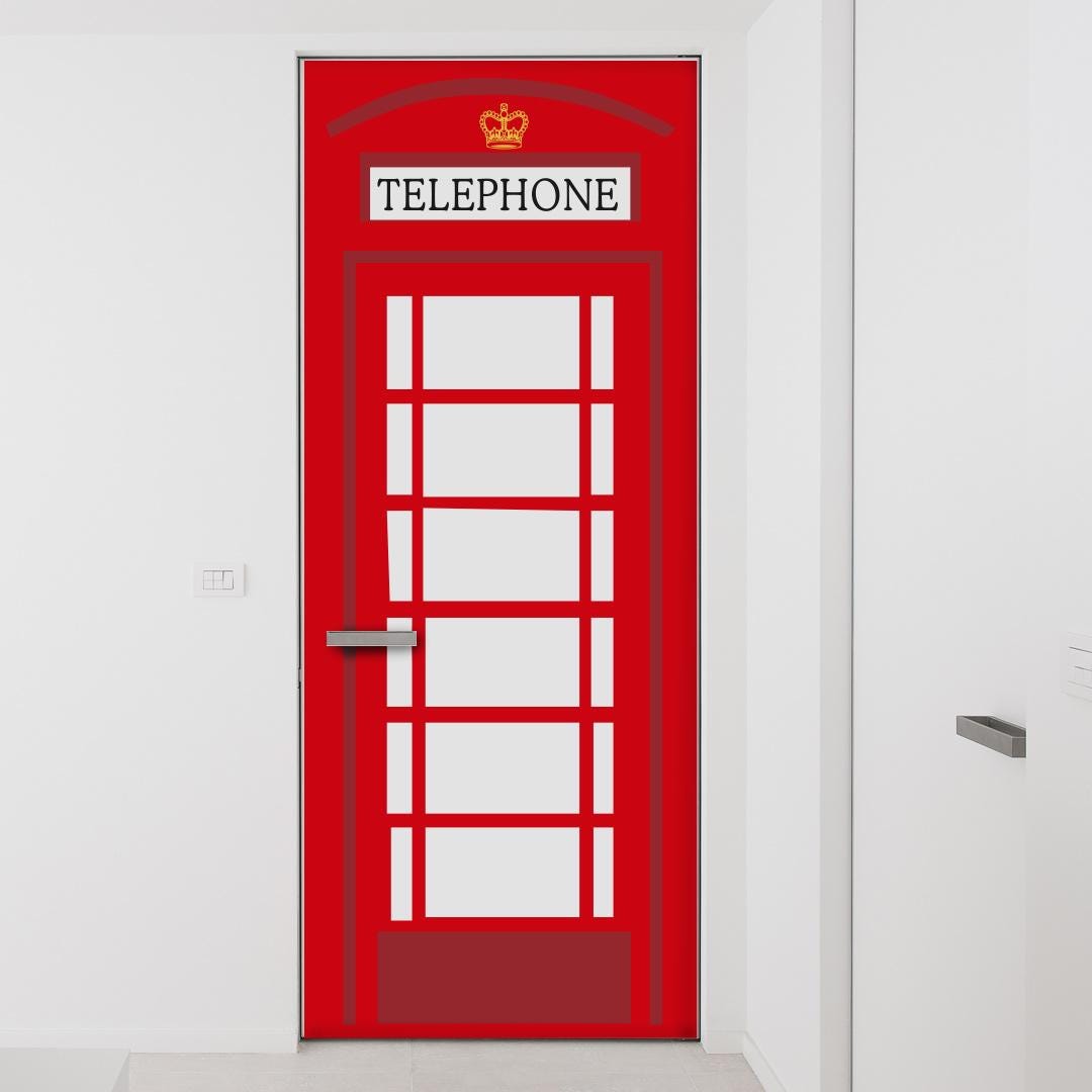 Phone Booth Wrap, Vinyl Door Wrap, Phone Booth Mural, Door Mural, Front ...