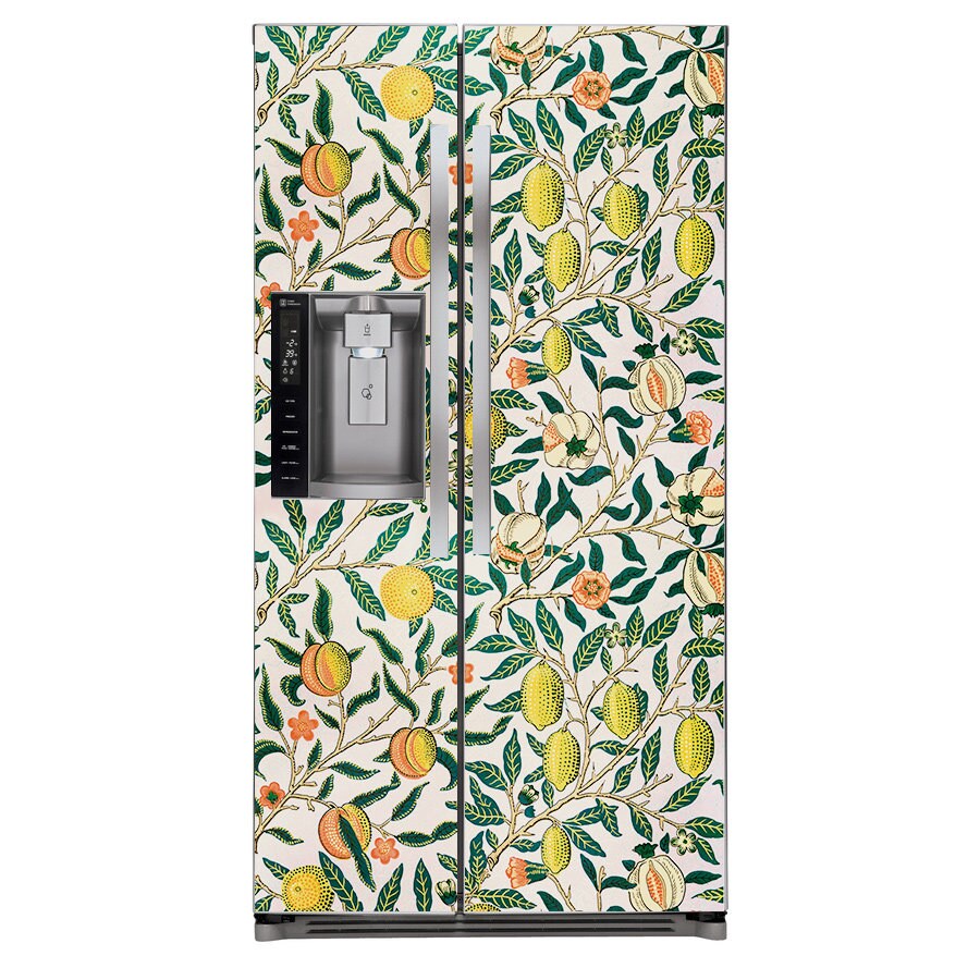 MINI Fridge Wrap Lemons, Vintage Fridge Vinyl Cover, Mini Fridge Decal ...