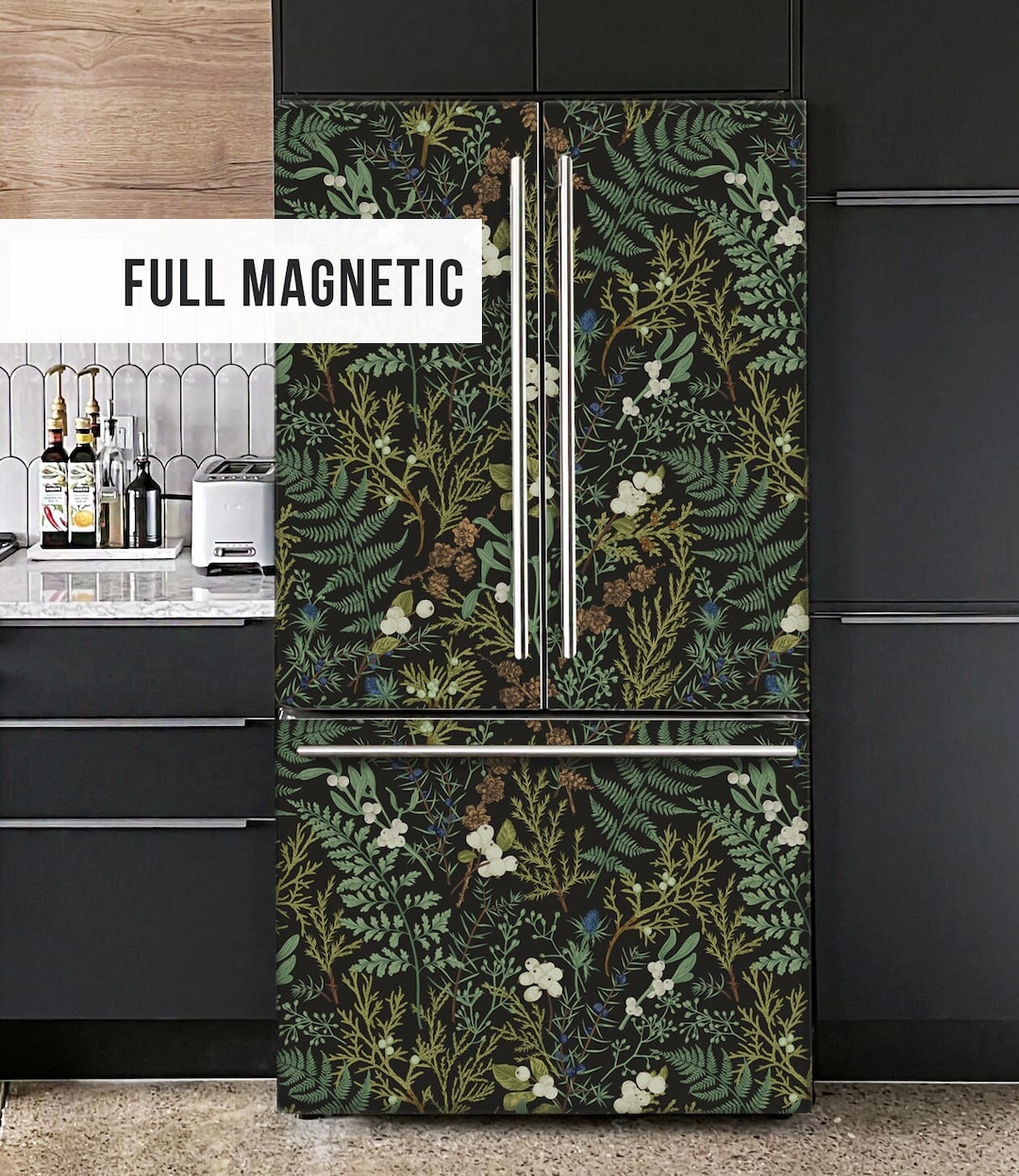 Magnetic Fridge Wrap, Refrigerator Magnetic vinyl Side by Side ...