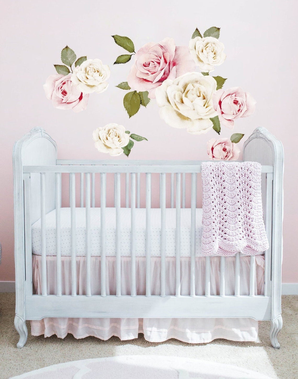 Rose Decals for Wall Roses Flower Wall Decal Rose Wall - Etsy