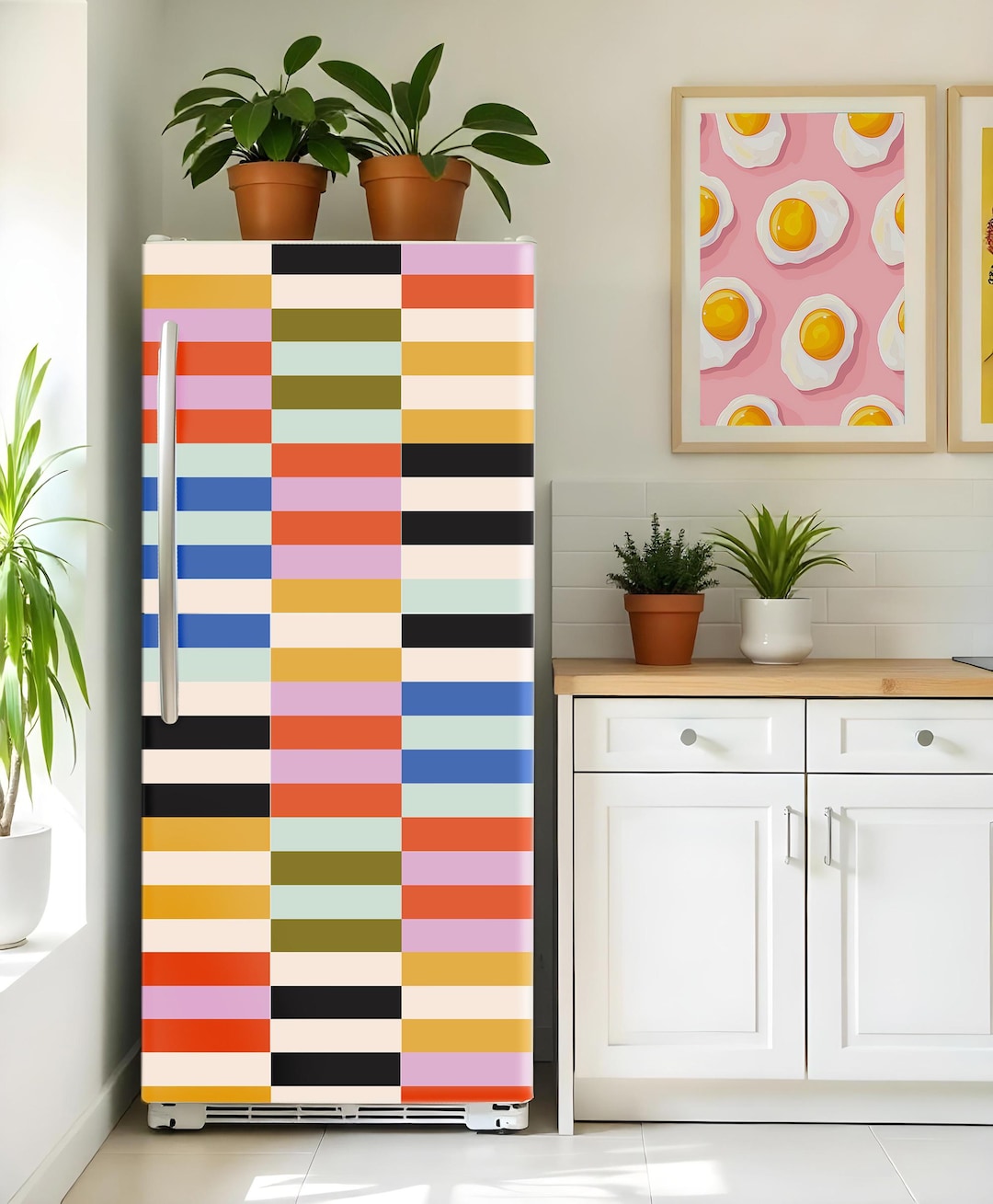 Fridge Wrap Modern, Refrigerator Wrap Vinyl Side by Side, Top Bottom ...