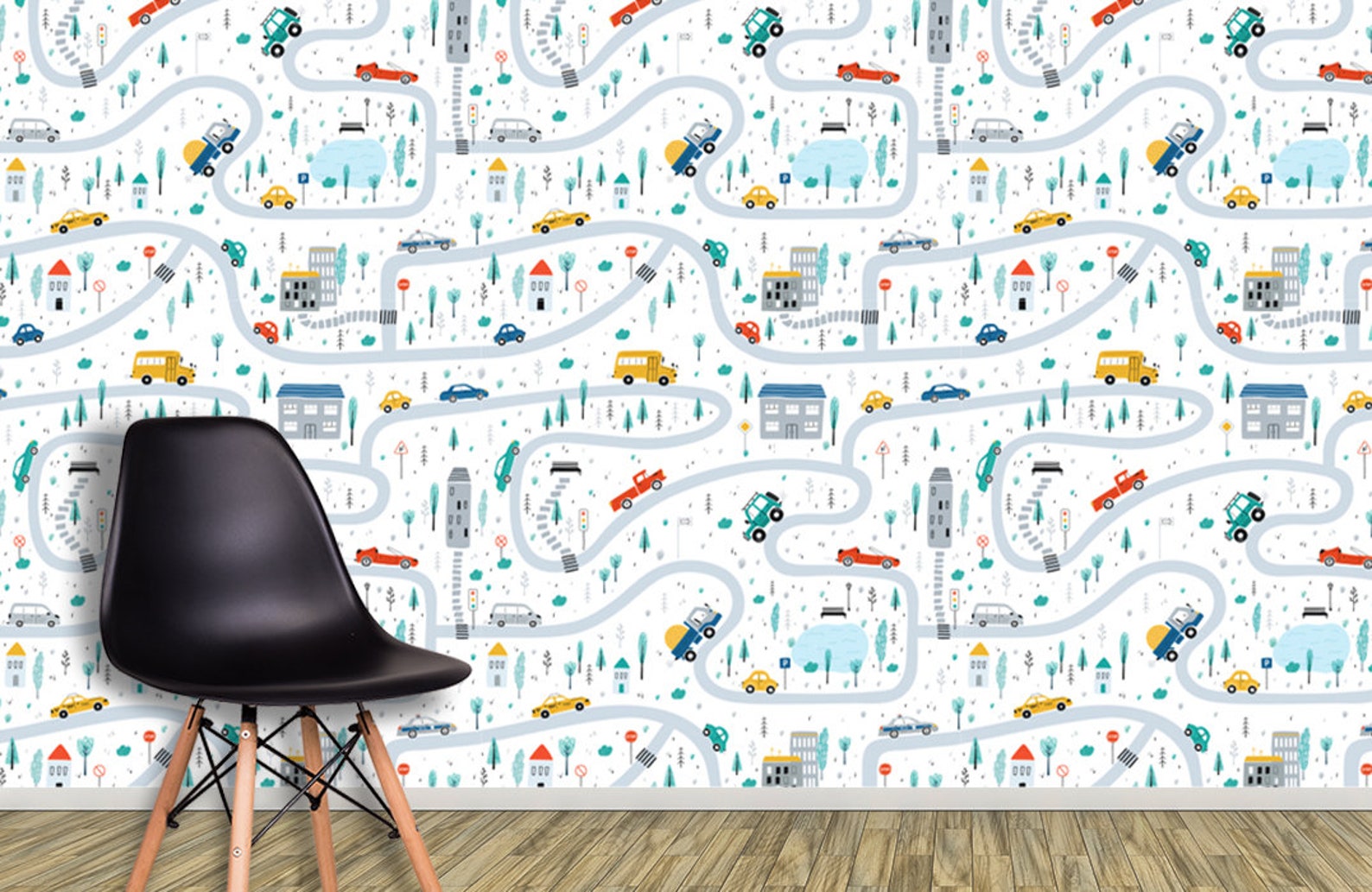 Kids Wallpaper Car Wallpaper for Boys Room Boys Wallpaper | Etsy