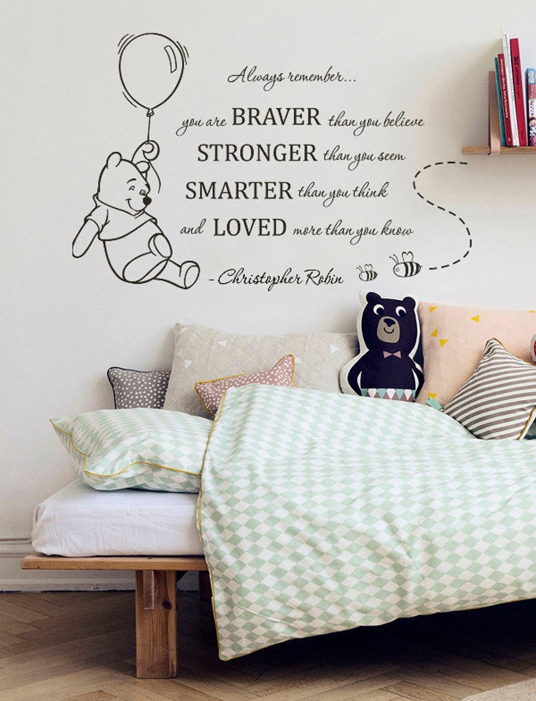 You Are Braver Than You Believe, Pooh Quote Decal, Wall Decal Winnie ...