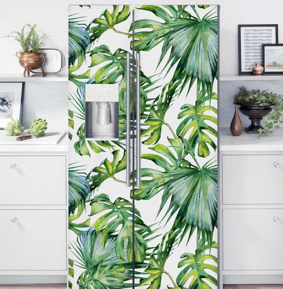 Refrigerator Wrap Side by Side Tropical Fridge Wrap Vinyl - Etsy
