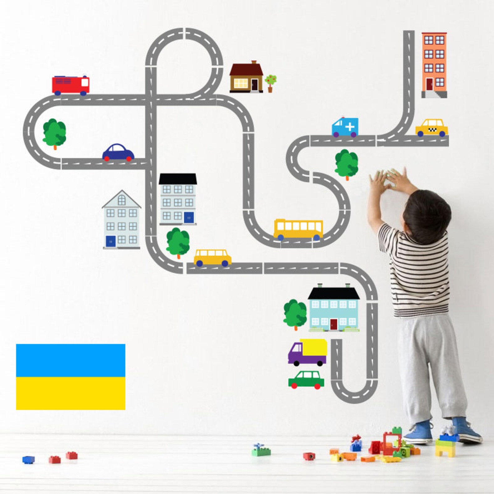 Cars Wall Decal for Boys Room Transportation Decal Car Wall | Etsy