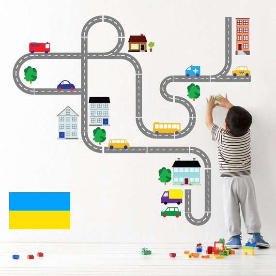 Cars Wall Decal for Boys Room Transportation Decal Car Wall | Etsy