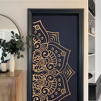 Liquid Gold Door Sticker, Carving Door Mural, Abstraction Door Decals ...