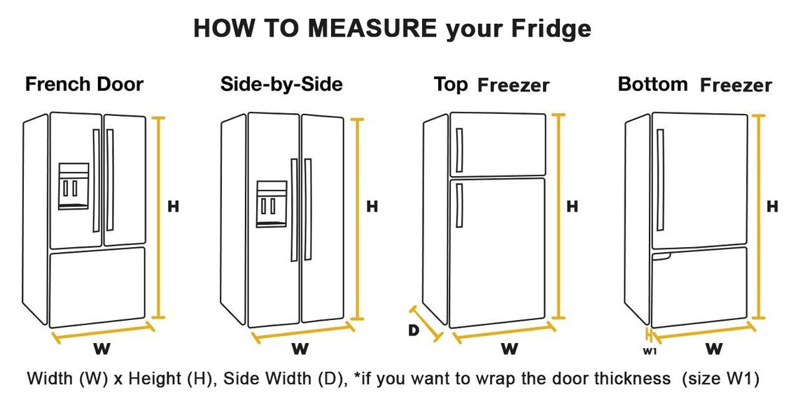 Geometric Fridge Wrap Boho Refrigerator Wrap Vinyl Side by - Etsy