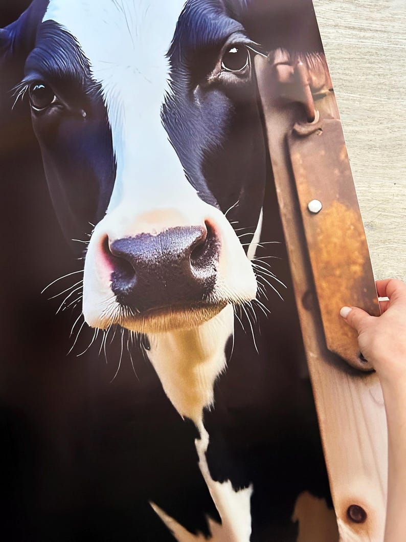 Cow Barn Fridge Wrap, Farmhouse Refrigerator Wrap Vinyl Side by Side ...