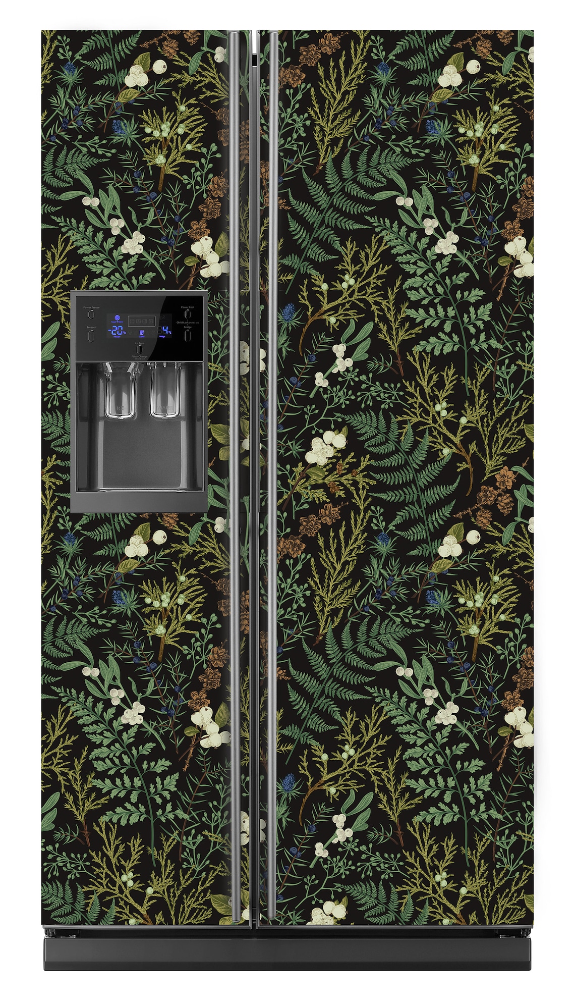 Fridge Wrap Vintage Botanical Retro Refrigerator Wrap Vinyl - Etsy
